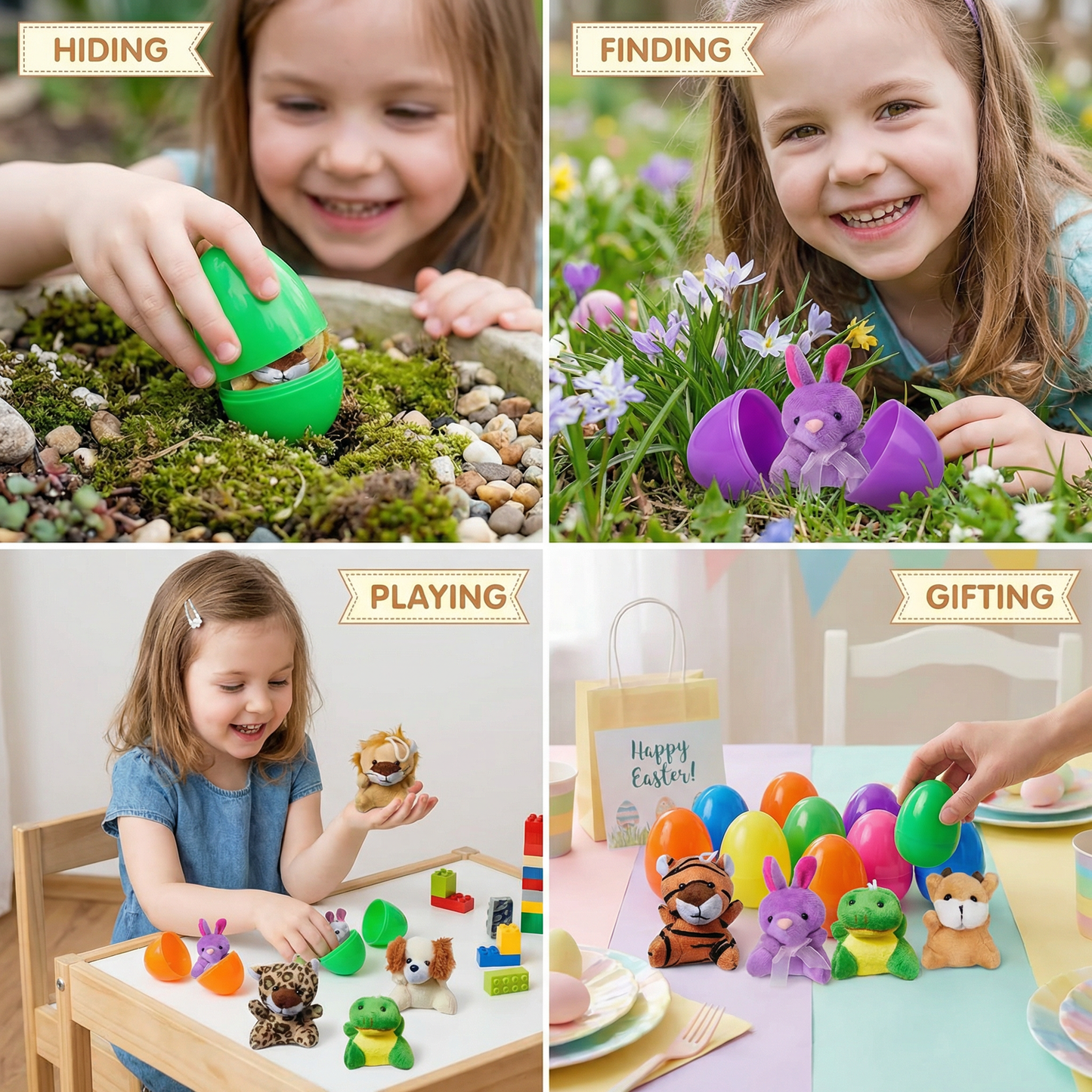Easter Surprise Eggs with Plush Toys – Pre-Filled Easter Eggs for Kids ...