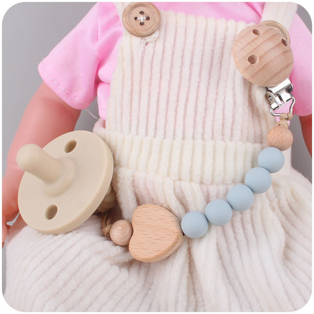 Wooden Baby Pacifier Chain – tiny-dreams.uk