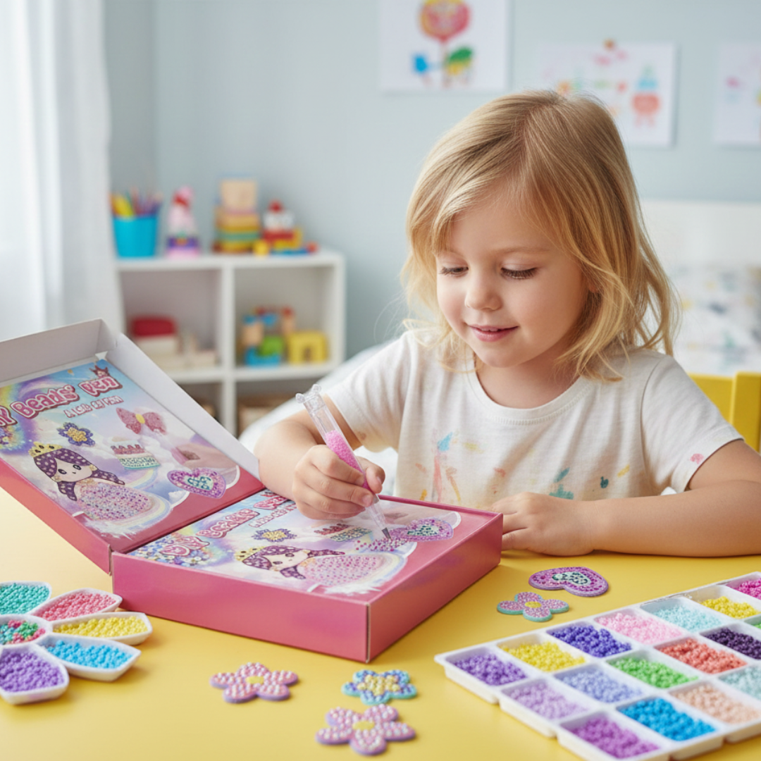 Magical bead painting – DIY set for kids – tiny-dreams.uk