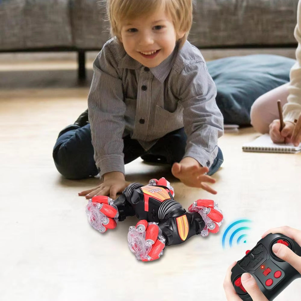 2-in-1 Hand-Controlled Stunt Car with Additional Remote Control – tiny ...
