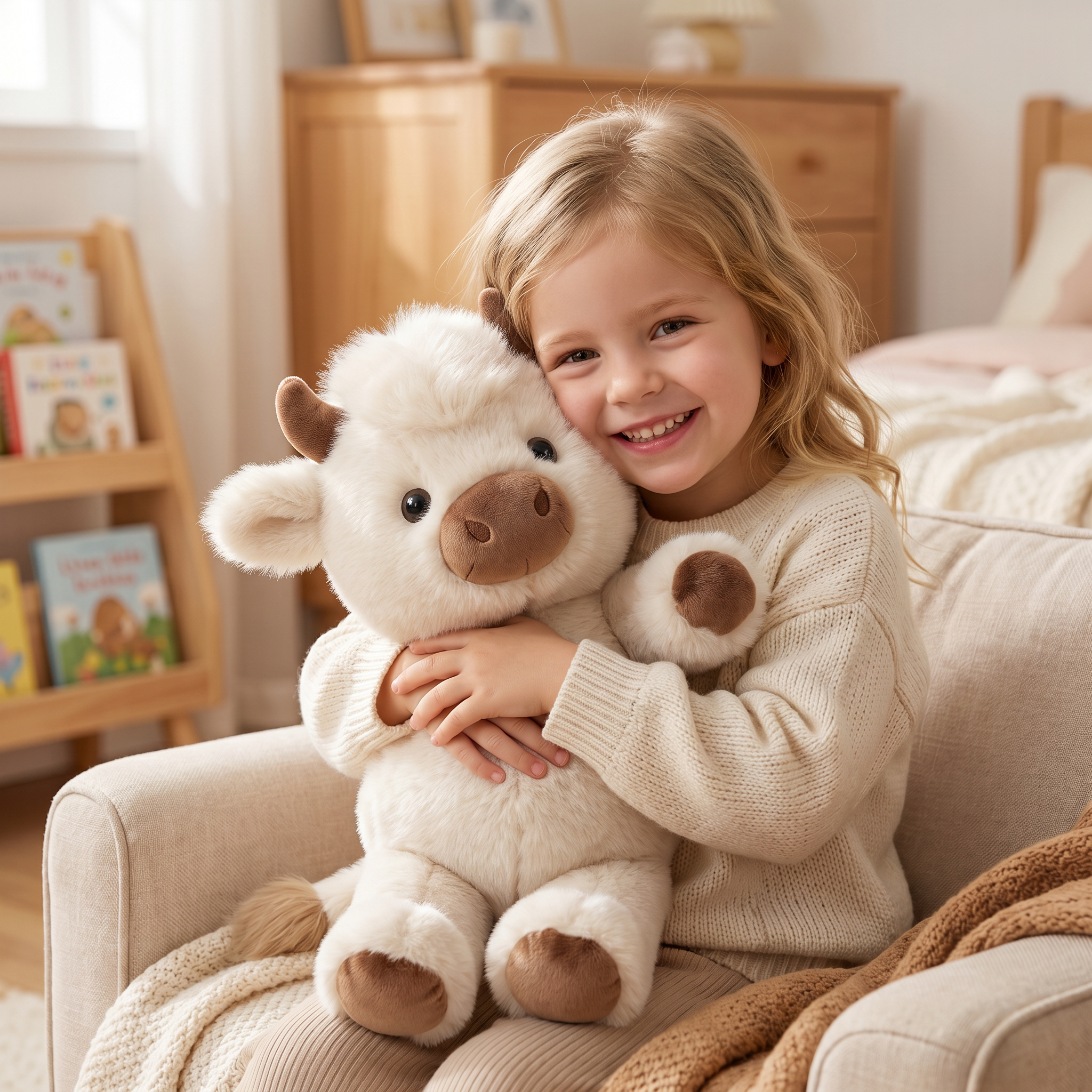 Running Calf Plush Toy – Soft Cartoon Stuffed Animal & Soothing Compan ...