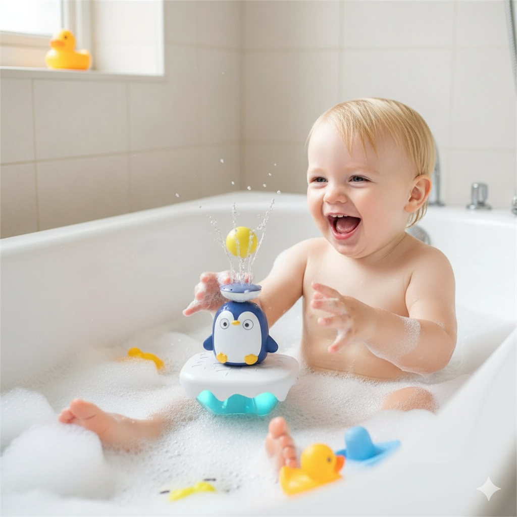 Sprinkling Penguin Bath Toy – tiny-dreams.uk